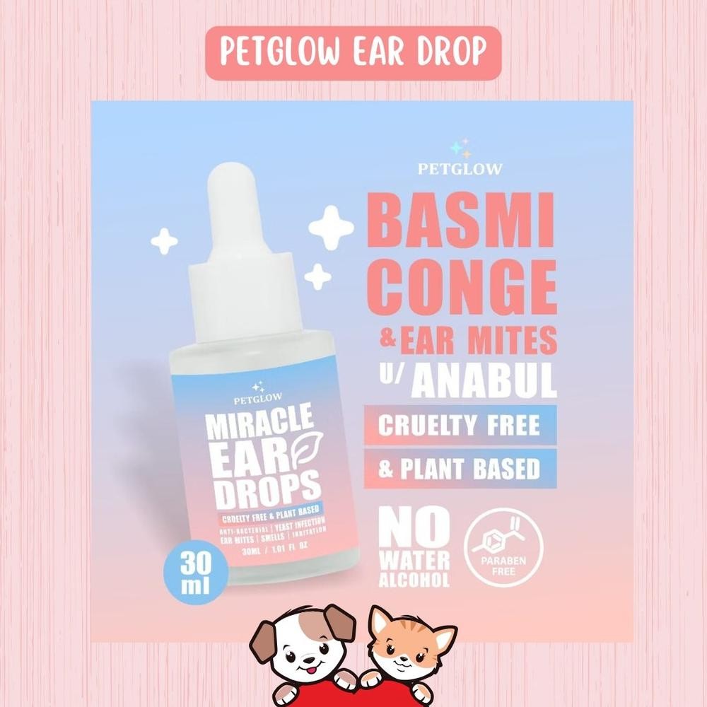 Jual Petglow Miracle Ear Drops Basmi Conge & Ear Mites Tetes Telinga ...