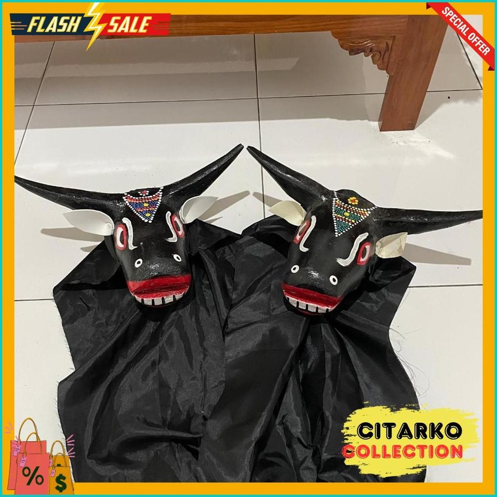 Jual Bantengan Kain Panjang Topeng Barongan Banteng Sapi Mainan Jaranan ...