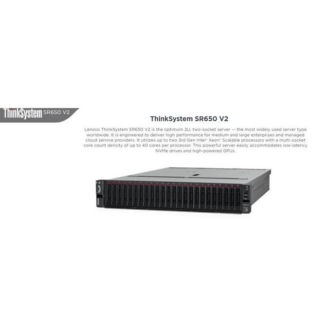 Jual THINKSYSTEM SR650 V2 RACKMOUNT 2U 1X PROC GOLD 24CORE, NIC 4 PORT ...