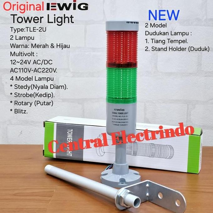 Jual Lampu Menara/Signal Tower/Tower Light EWIG Multivolt&Model TLE5-2U ...