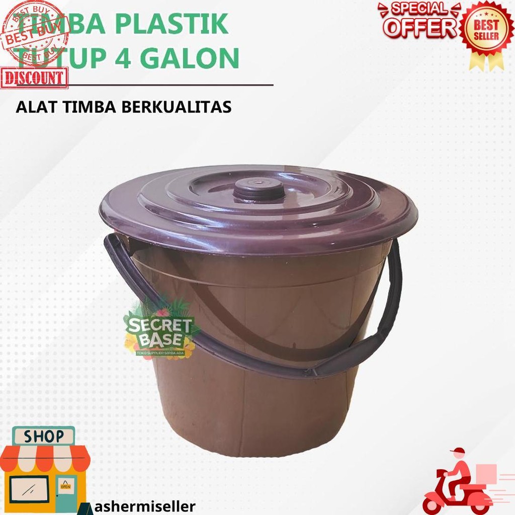 Jual Timba Air Tutup - Gagang / Timba / Ember Tutup / Ember Plastik ...