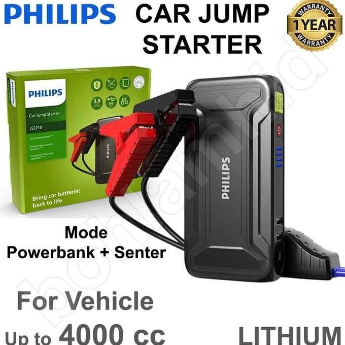 Jual Jumper Aki Mobil PHILIPS Jump Starter Jemper Stater Charger Aki ...