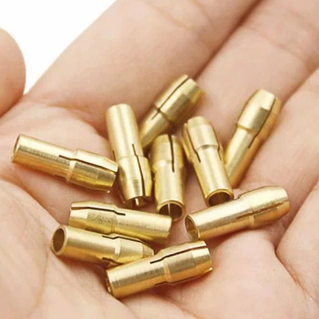 Jual BRASS COLLET KUNINGAN MINI BOR CHUCK GRINDER DRILL 1MM 2MM 3MM ...