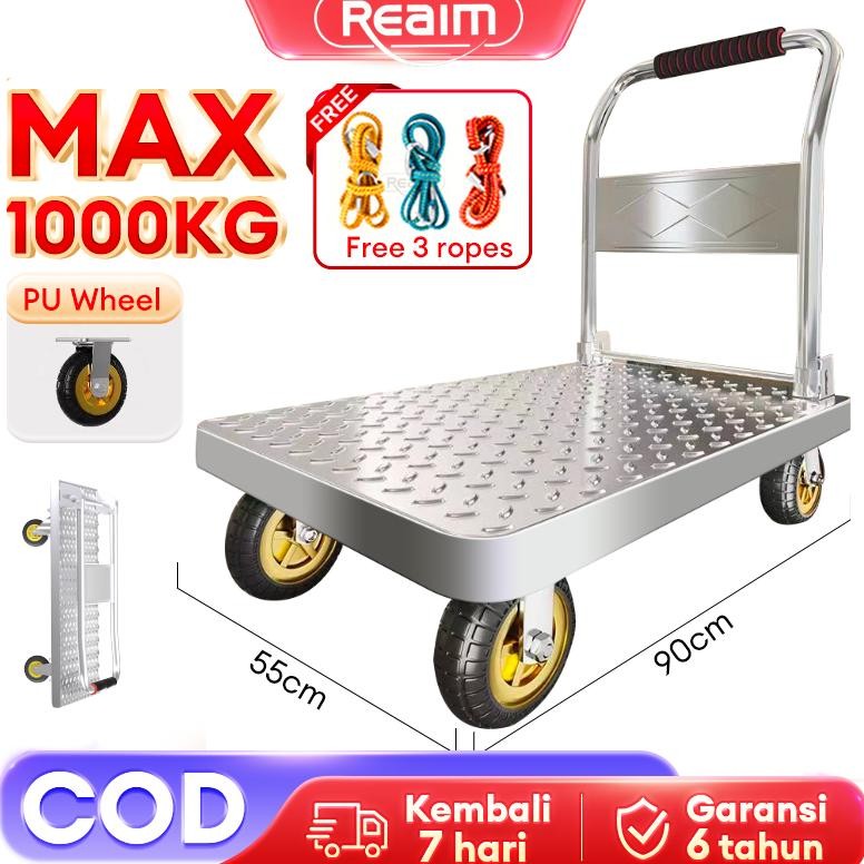 Jual CODReaim Troli Barang Lipat Hand Truck Model Besi 800 Kg Besi ...