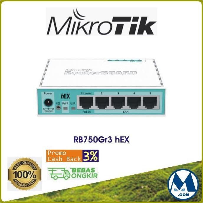 Jual Mikrotik Rb 750 Gr3 Hex / Rb750Gr3 Hex New Stok | Shopee Indonesia