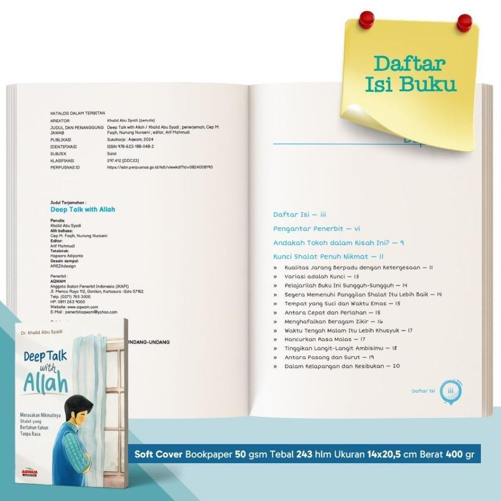 Jual JH8 Buku Deep Talk With Allah Merasakan Nikmatnya Shalat Yang ...