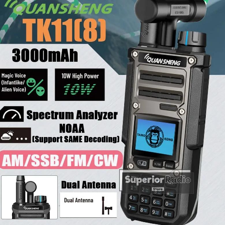 Jual Quansheng Tk11 8 Walkie Talkie 10W 3000Mah Spectrum Analyzer Magic ...