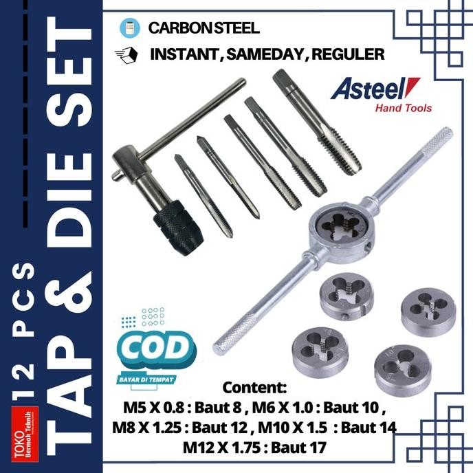 Jual Tersedia Tap Die Set Alat Snai dan Tap Ulir Dart Mur Baut Alat ...