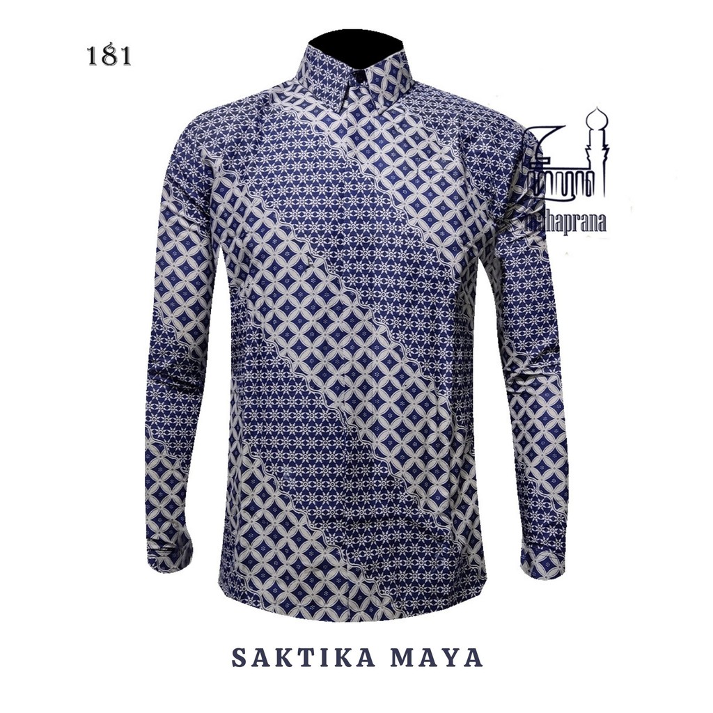 Jual Batik Mahaprana Motif Saktika Maya Kemeja Batik Pria Lengan ...