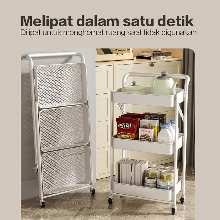 Jual E-TIFE RAK TROLI RAK DAPUR DORONG BESI STAINLESS STEEL RAK TROLI ...