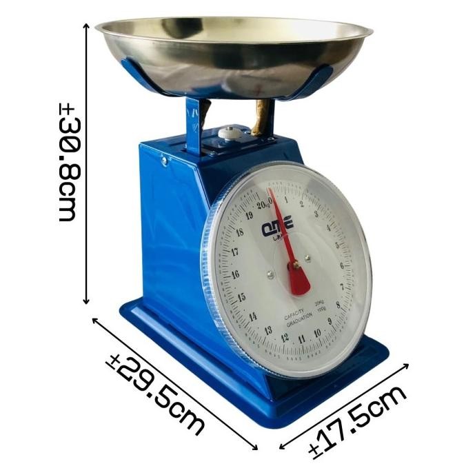 Jual HAMPORA STORE AVEN Timbangan Duduk Analog Manual Jarum 5Kg 10Kg 15Kg 20Kg / Kiten Scale ...