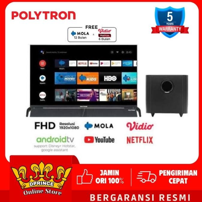 Jual Polytron Smart Android Digital Mola Tv 43Inch Soundbar Pld 43Bag5959 | Shopee Indonesia