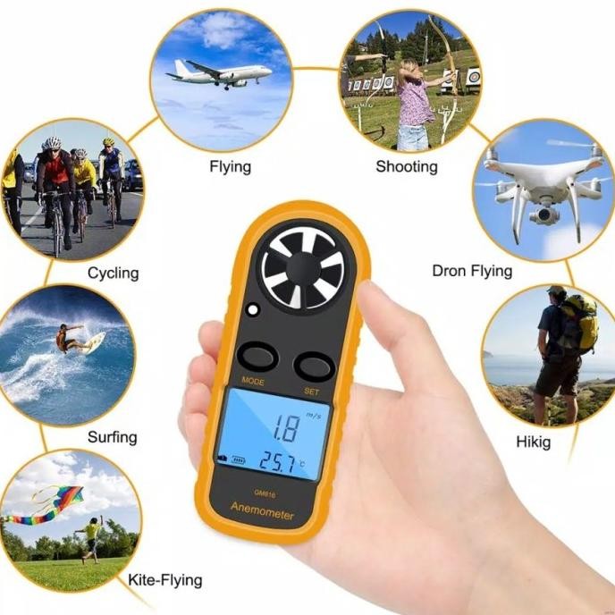 Jual Promo Alat Ukur Kecepatan Angin Digital Anemometer Wind Speed ...