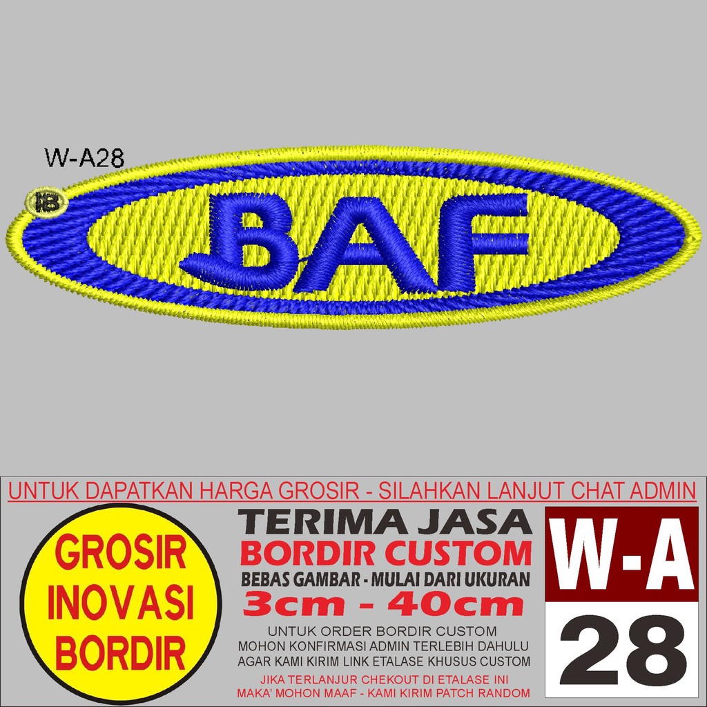 Jual W-A28 LOGO PT BUSSAN AUTO FINANCE PATCH BORDIR EMBLEM/BADGE - GIB ...