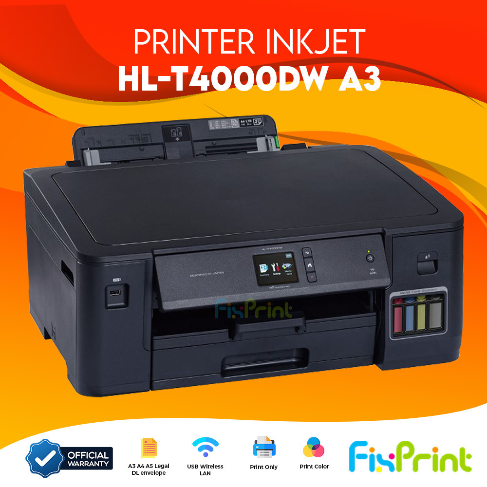 Jual Printer Brother Inkjet HL-T4000DW Single Function WiFi T4000DW ...