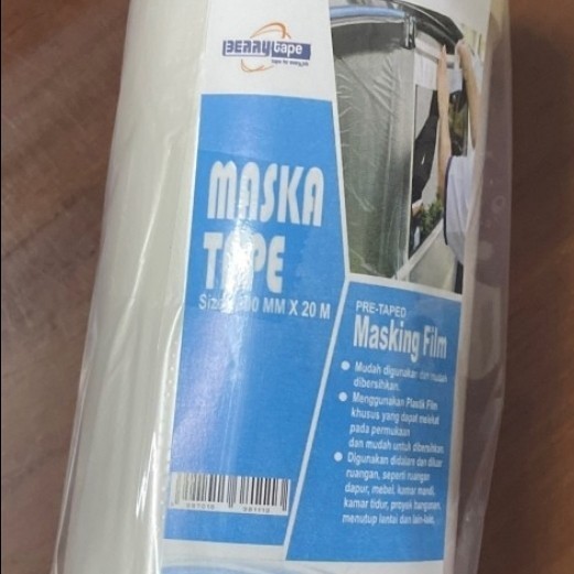 Jual """""] Isolasi Maska Plastik Cover Masking Tape tinggi 45cm solasi ...