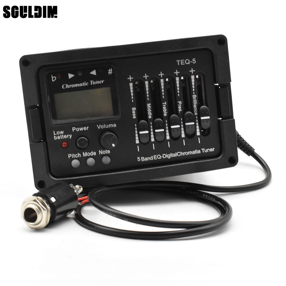 Jual 5 Band Preamp Gitar Akustik EQ Equalizer Amplifier Gitar Akustik Klasik Digital Chromatia ...