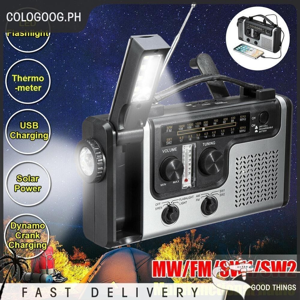Jual Radio Engkol Tangan Bertenaga Surya Portabel AM FM SW1 SW2 Radio ...
