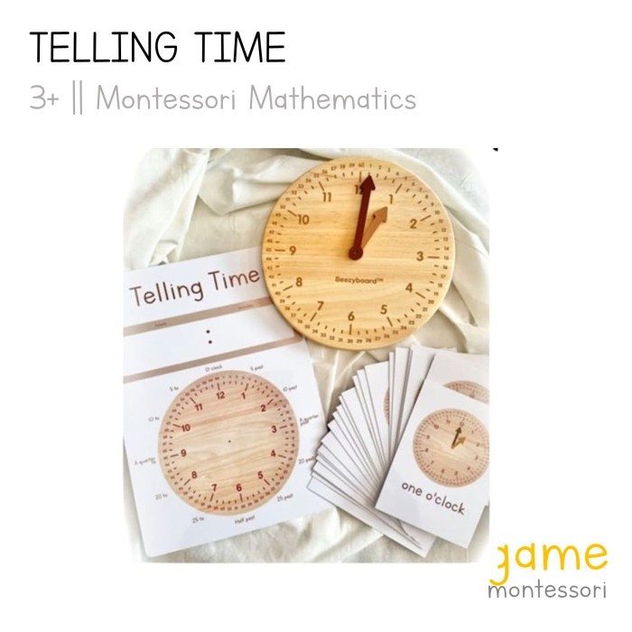 Jual Game Montessori X Beezy Telling Time Activity + Learning Clock ...