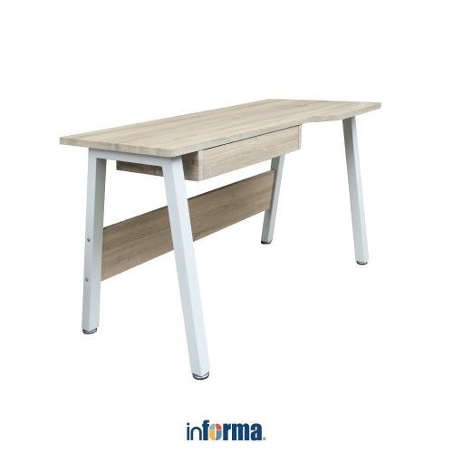 Jual Informa Heidi Meja Kantor - Putih / Cokelat Oak | Shopee Indonesia