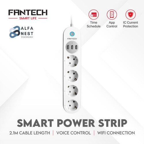 Jual FANTECH Smart Extension Power Strip Colokan Stop Kontak Pintar Wifi IoT | Shopee Indonesia