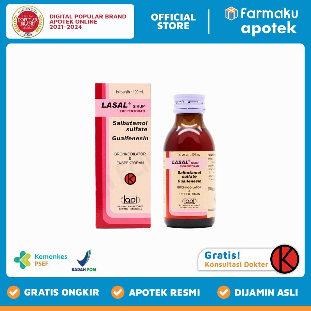 Jual Lasal Expectorant Syrup 100 ml - TMG | Shopee Indonesia