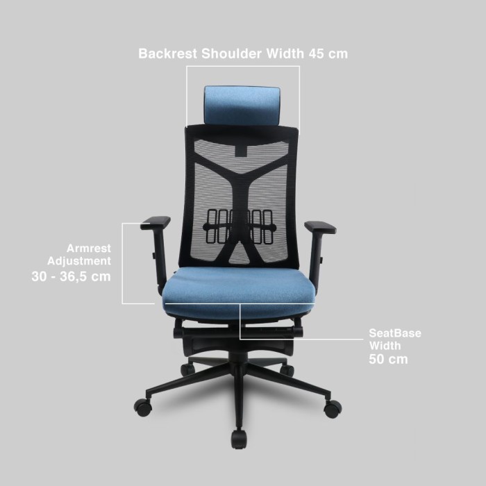 Jual Rexus Ergonomic Office Chair Kursi Kantor Nc-1 / Nc1 Max | Shopee ...