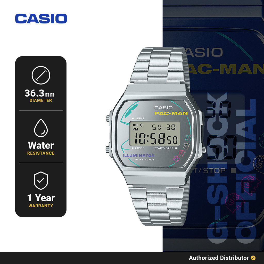 Jual [READY INSTANT] Casio Vintage X 45th PAC-MAN Jam Tangan Unisex A168WEPC-7ADR Original ...