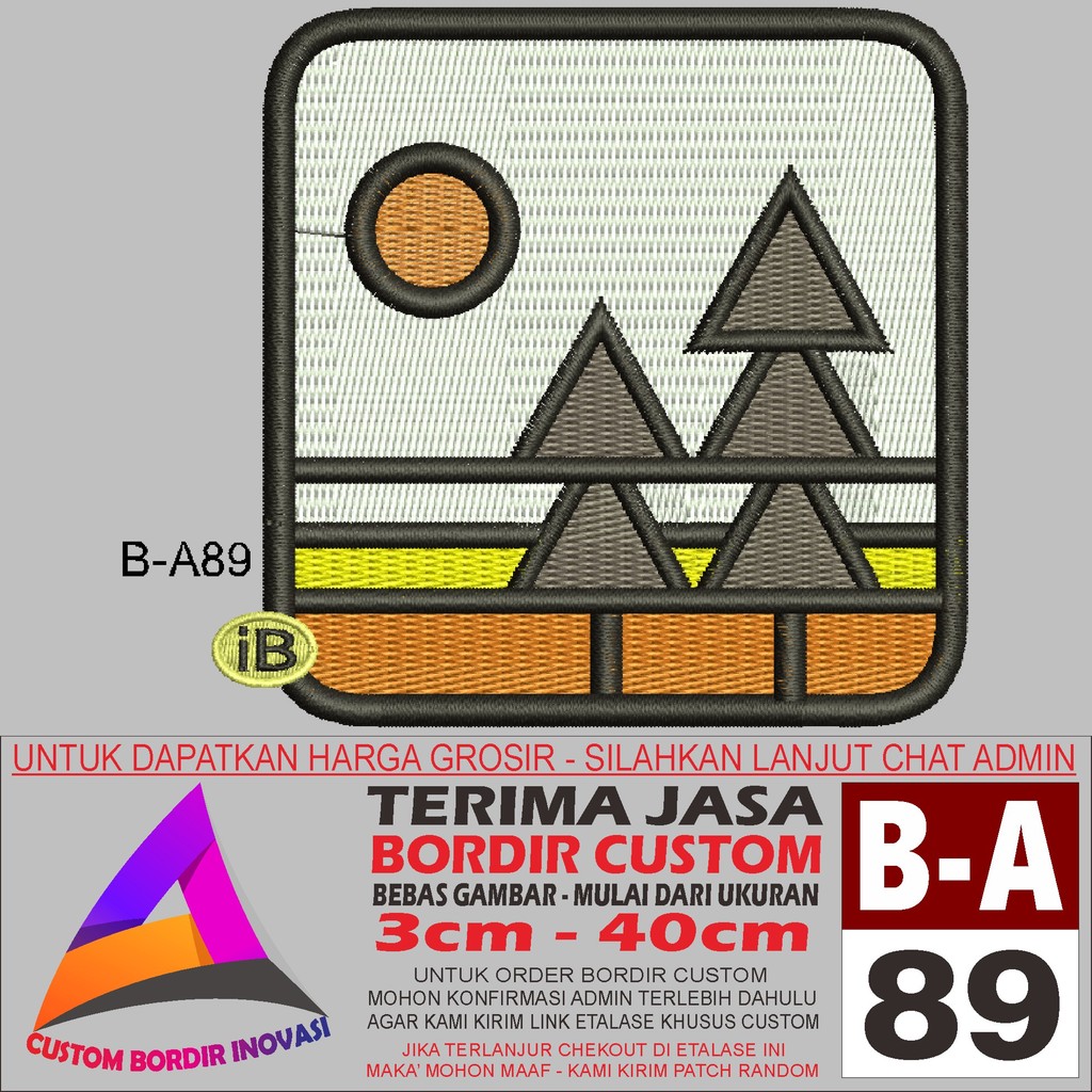 Jual PATCH BORDIR LOGO B-A89 RETRO NATURE FOREST ADVENTURE HIKING ...