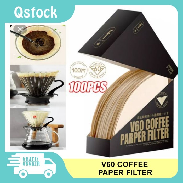 Jual Kertas Saringan Kopi V60 Flat Bottom Coffee Paper Filters 100Pcs ...