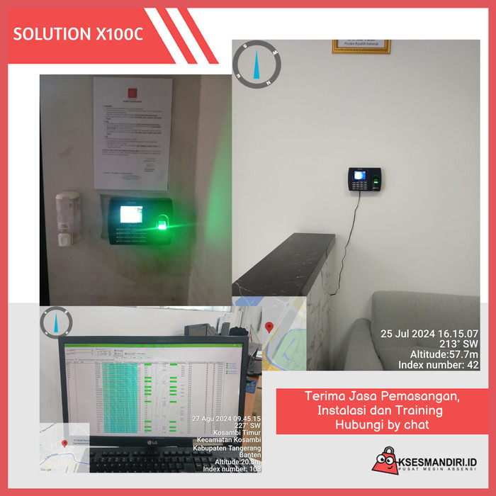 Jual Mesin Absensi Fingerprint Solution X100C Original Dan Terpercaya ...
