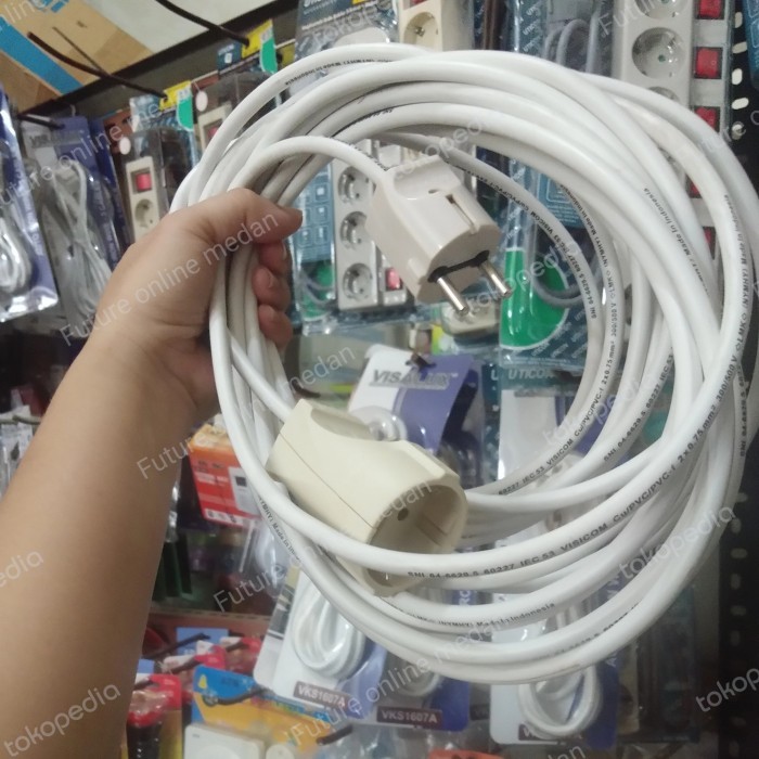 Jual :::::::] Cok sambung kabel 1 2 3 5 8 10 15 20 meter SNI + stop ...