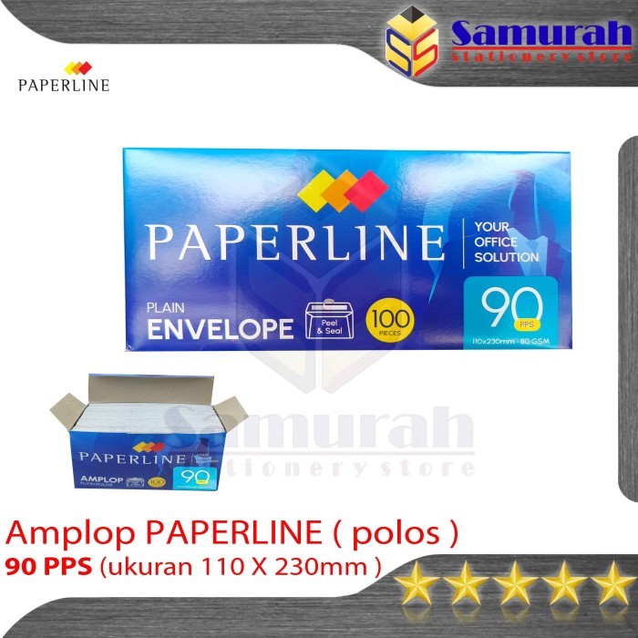 Jual Amplop Kertas Putih Polos Paperline 90 pps isi 100 ( 110 x 230 mm ) | Shopee Indonesia