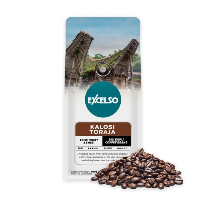Jual Excelso Biji Kopi Kalosi Toraja 200G | Shopee Indonesia
