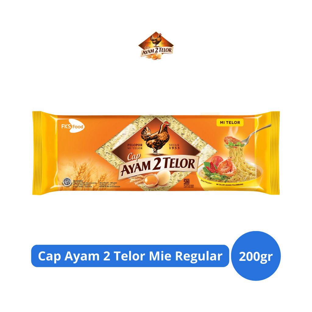 Jual Cap Ayam 2 Telor Mie Regular 200gr | Shopee Indonesia
