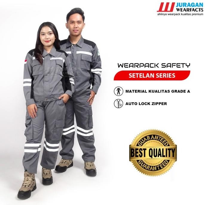 Jual Juragan Wearfacts - Wearpack Safety Warna Abu Hitam Bawahan Abu ...