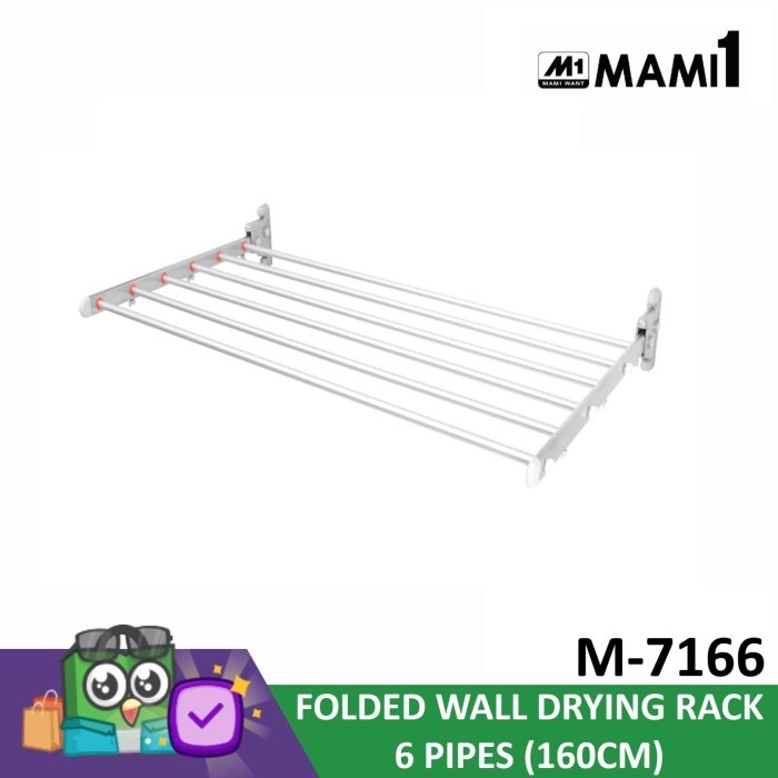 Jual Mami1 M-7166 Folded Wall Drying Rack 6 Pipes (160Cm) | Shopee Indonesia