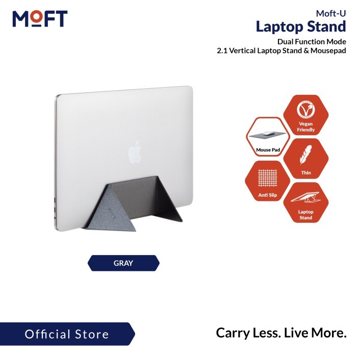 Jual Moft U 2 In 1 Vertical Portable Stand Laptop Holder & Mousepad ...