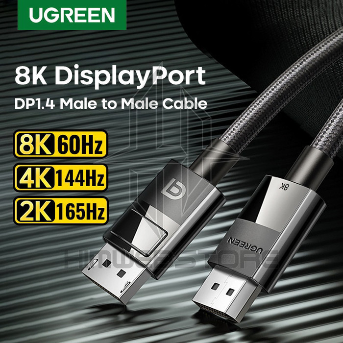 Jual Ugreen 80392 Kabel Dp Display Port 1.4 Male To Dp 8K Uhd Hdr Video ...