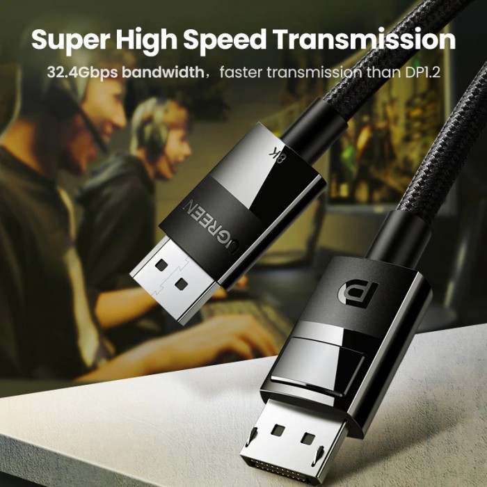 Jual UGREEN 80392 KABEL DP DISPLAY PORT 1.4 MALE TO DP 8K UHD HDR VIDEO ...