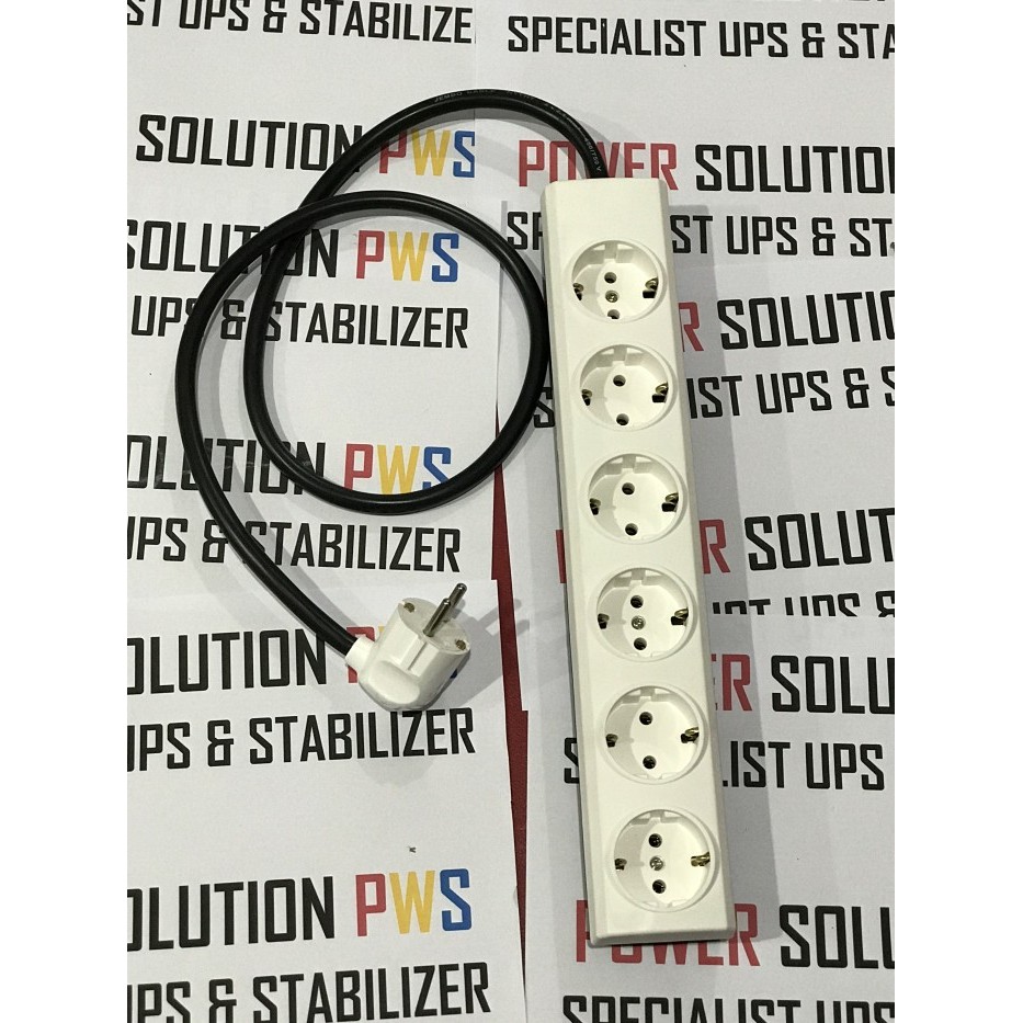 Jual Kabel listrik Tambahan Roll ( Extension ) 1M 2x2.5mm 6 Lubang ...