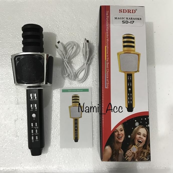Jual Mic Karaoke SDRD 17 / Microphone SD-17 Bluetooth / bisa turn off ...