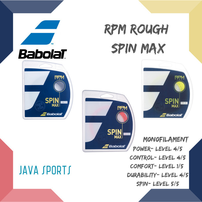 Jual Terbaru Senar Tenis Babolat Rpm Rough Spin Max Monofilament Spin ...