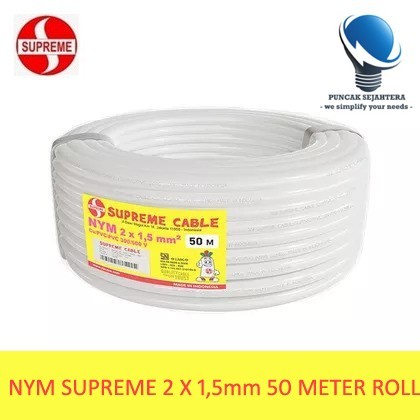 Jual Kabel Supreme Nym 2 X 1,5 Roll 50M Kabel Listrik Instalasi | Shopee Indonesia