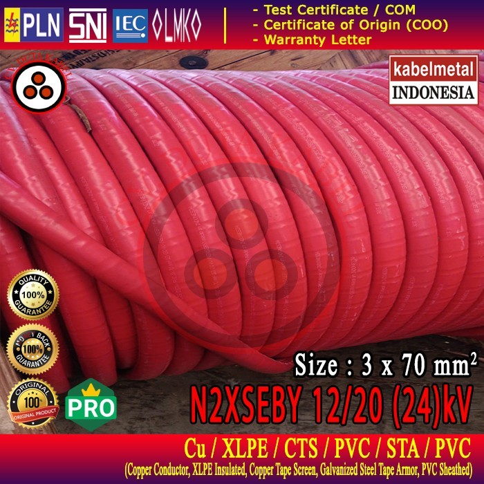 Jual Kabel N2Xseby 3X70 Mm2 20Kv Metal (Kmi) /3X70 Mm/3 X 70 Mm2/3 X 70 Mm | Shopee Indonesia
