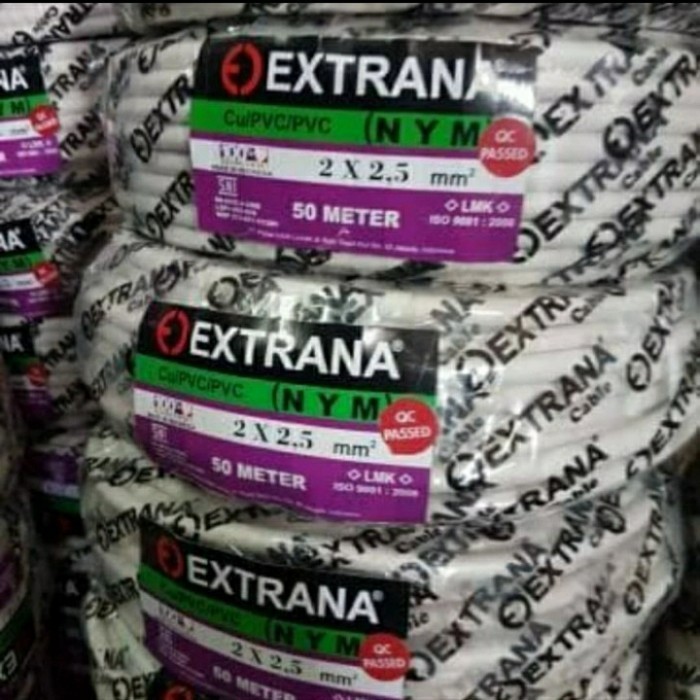 Jual Extrana Kabel Listrik Tunggal Nym 2X2, 5 Isi 2 X 2,5 Putih Per 50M Sni | Shopee Indonesia