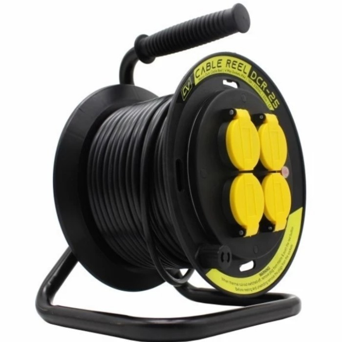 Jual Dv Cable Reel Ip44 Kabel Roll 25Mtr 50Mtr 230Vac 4Way Shucko ...