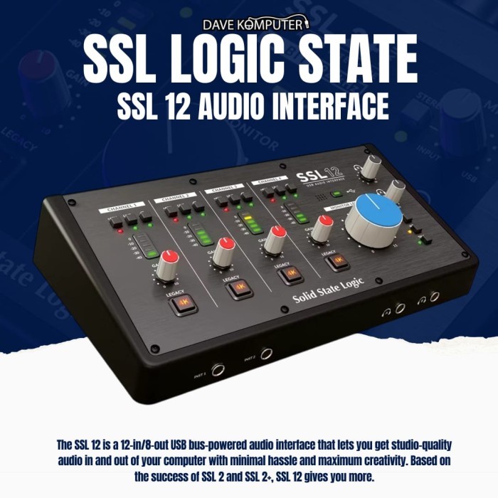 Jual Solid State Logic SSL12 / SSL 12 / SSL-12 USB Audio Interface ...