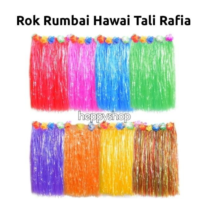 Jual ] Rok Rumbai Hawai Tali Rafia Pentas Anak Hula Plastik | Shopee ...