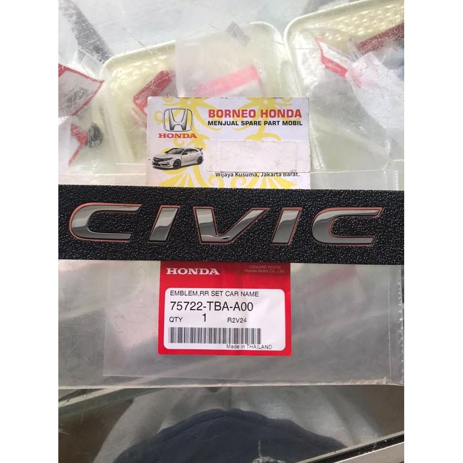 Jual LOGO EMBLEM PINTU BAGASI TULISAN NAMA MOBIL BELAKANG CIVIC FC FK ...